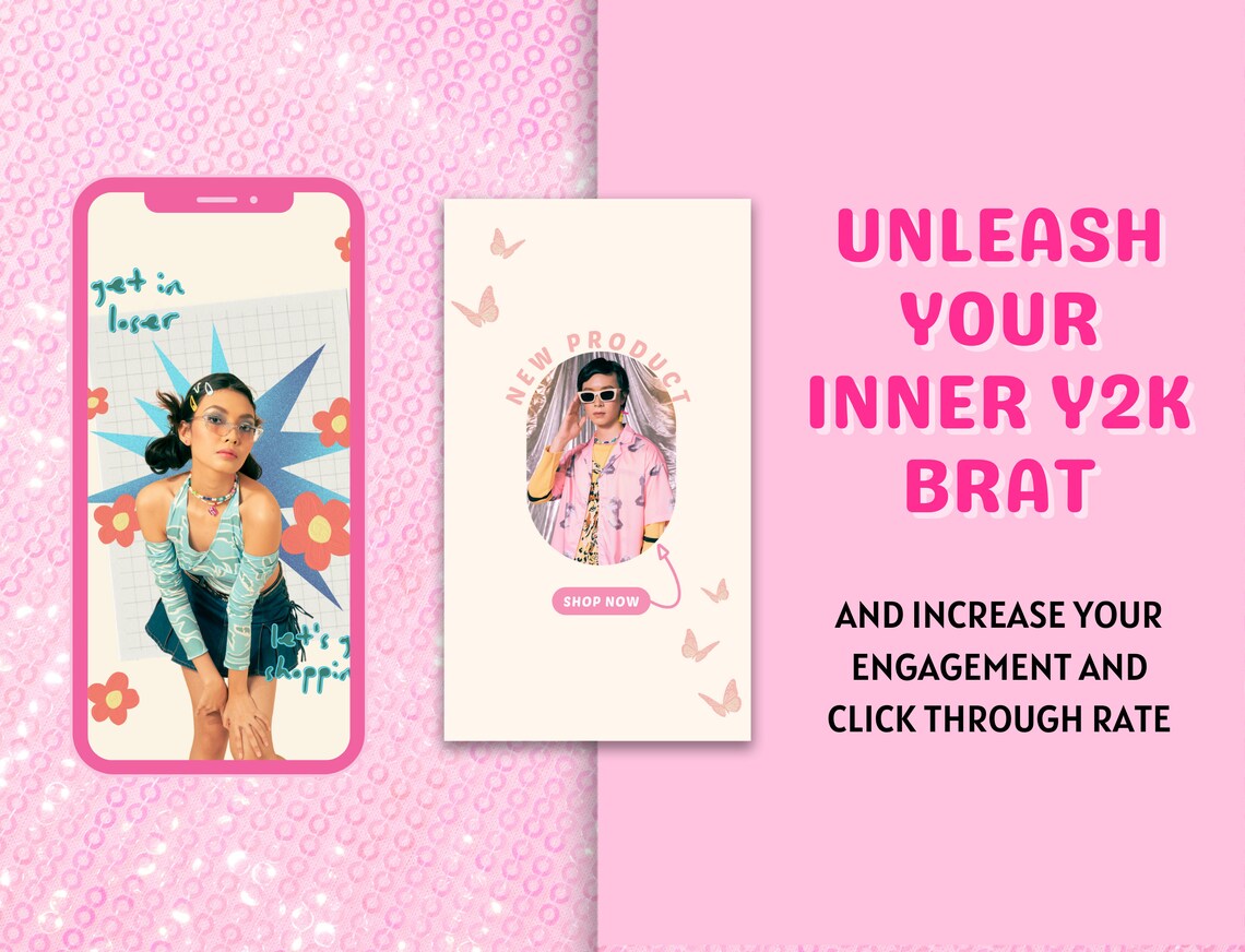 Y2K Instagram Template Y2k Instagram Story Instagram Y2K - Etsy