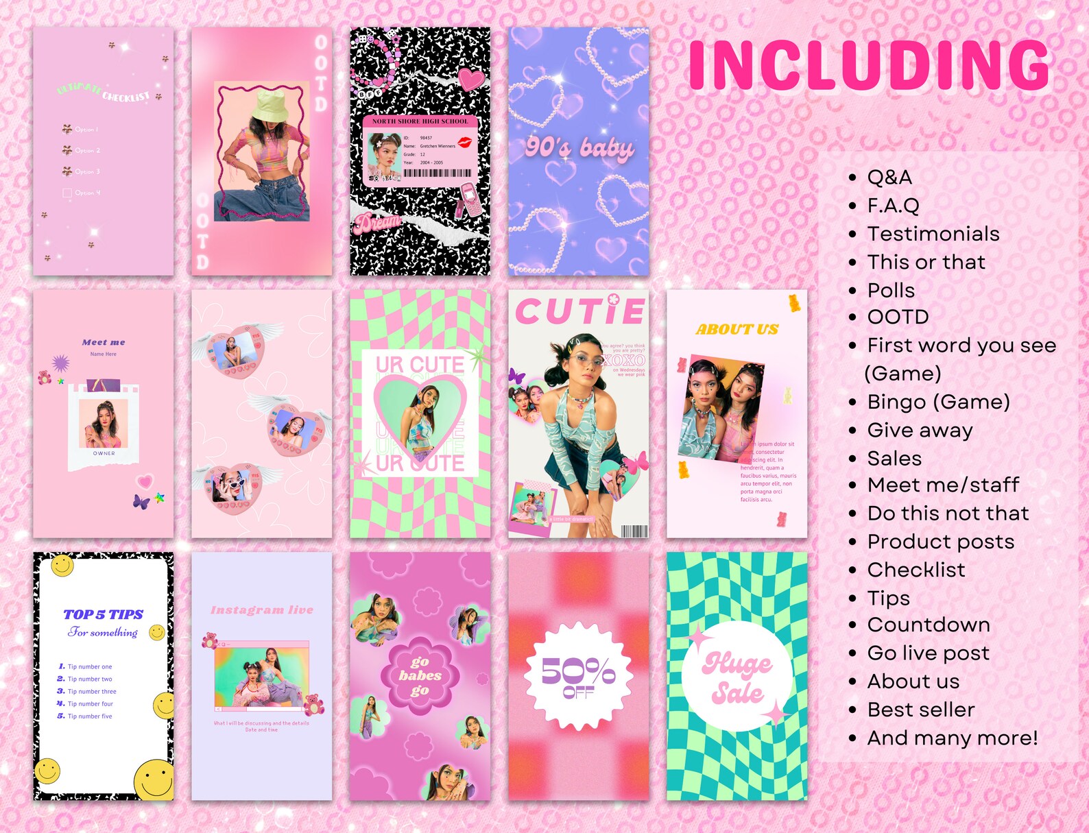 Y2K Instagram Template Y2k Instagram Story Instagram Y2K - Etsy