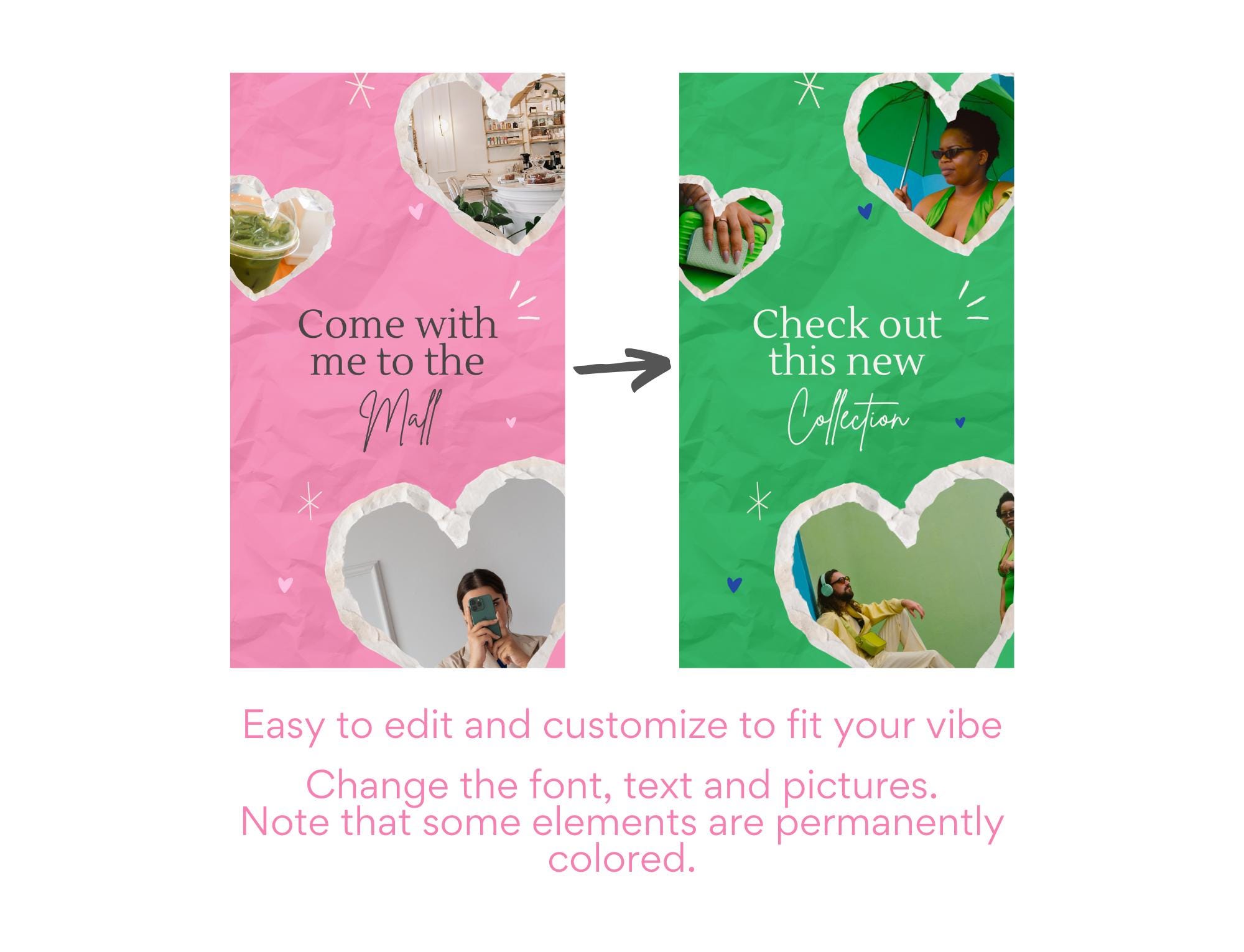 Pink Scrapbook Instagram Reels Covers, Canva Templates - Etsy