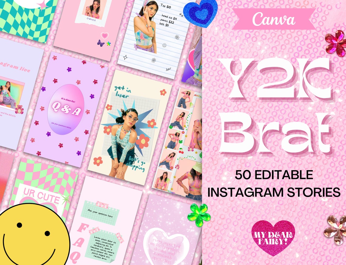 Y2K Instagram Template Y2k Instagram Story Instagram Y2K - Etsy