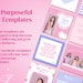 Pink Instagram Post Templates, Pastel Pink and Blue Instagram Template ...