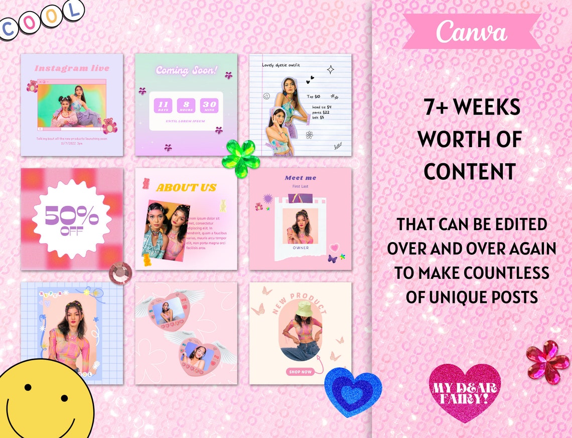 Y2K Instagram Template, Instagram Y2K Quotes, Y2K Instagram Post ...