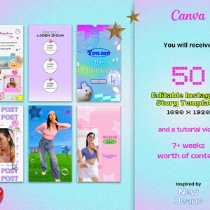 90s & Y2K Instagram Template, Y2K Instagram Story Templates, 2000 IG ...