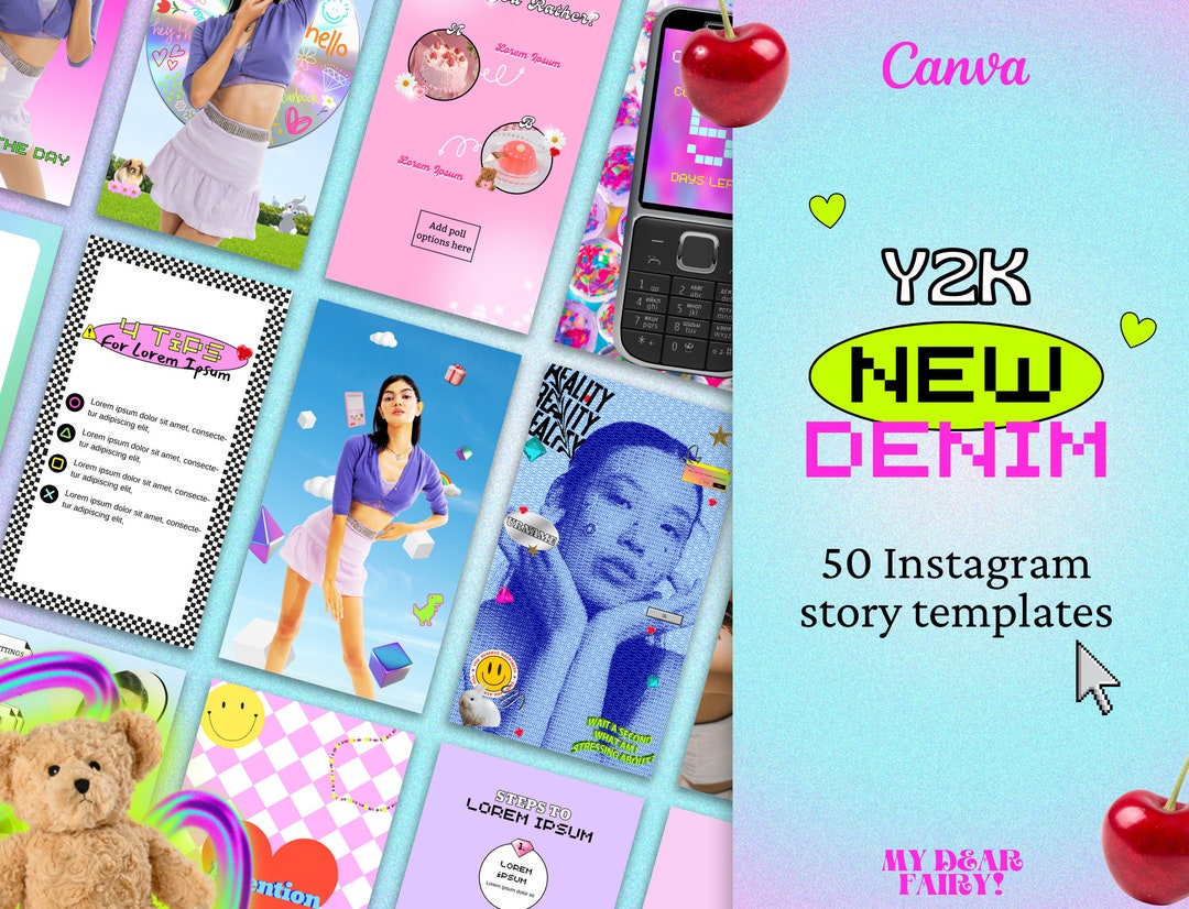 90s & Y2K Instagram Template, Y2K Instagram Story Templates, 2000 IG ...