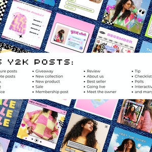 Y2K Instagram Post Template, Instagram Y2K Quotes, 2000s Editable Canva ...
