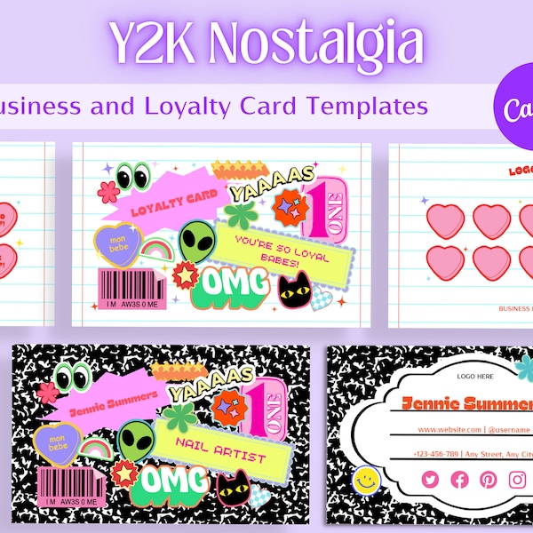 Y2k Business Card Designs - Etsy