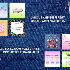 Y2K Instagram Post Template, Instagram Y2K Quotes, 2000s Editable Canva ...