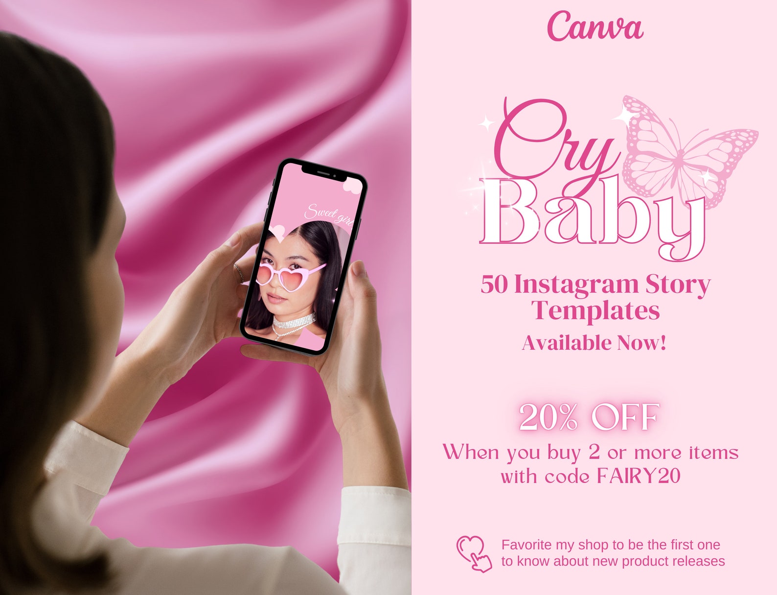 Pink Instagram Post Templates, Pastel Pink and Blue Instagram Template ...