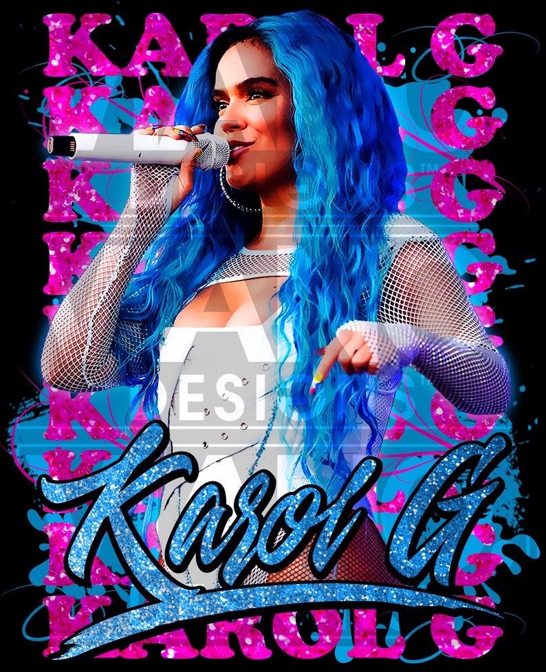 Karol G Red Hair Png Digital Download File Sublimation Karol - Etsy