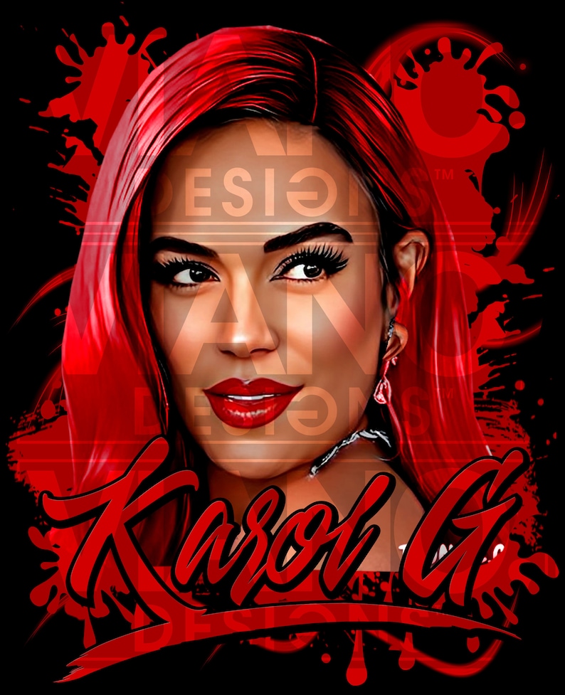 Karol G Red Hair PNG, Sublimation File (digital Download) - Etsy