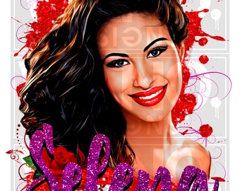 Custom Selena Quintanilla Font Name Selena Font Selena Neon - Etsy