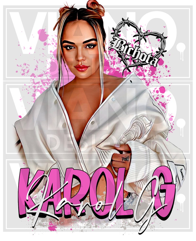 Karol G Png Descarga digital Sublimación de archivos, Karol G PNG, Karol G Bichota PNG, Karol G ...