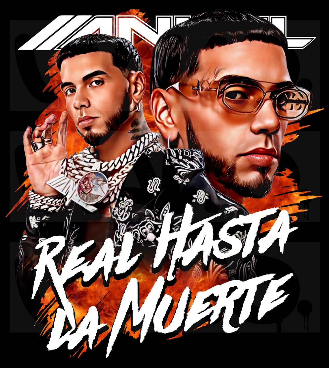 Anuel Aa Png Digital Download File Sublimation, Anuel Aa PNG, Anuel Aa ...