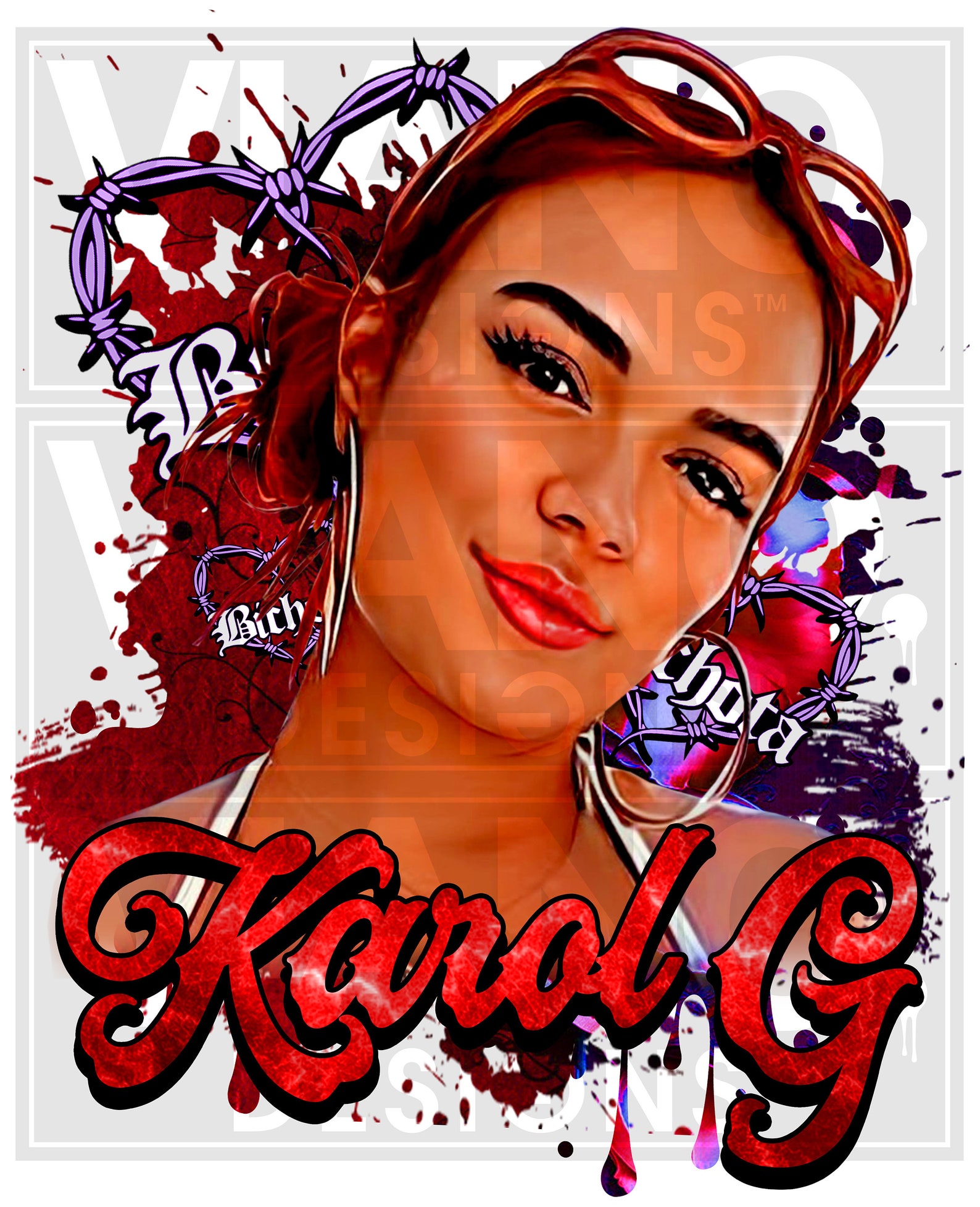 Karol G Red Hair PNG, Sublimation File (digital Download) - Etsy