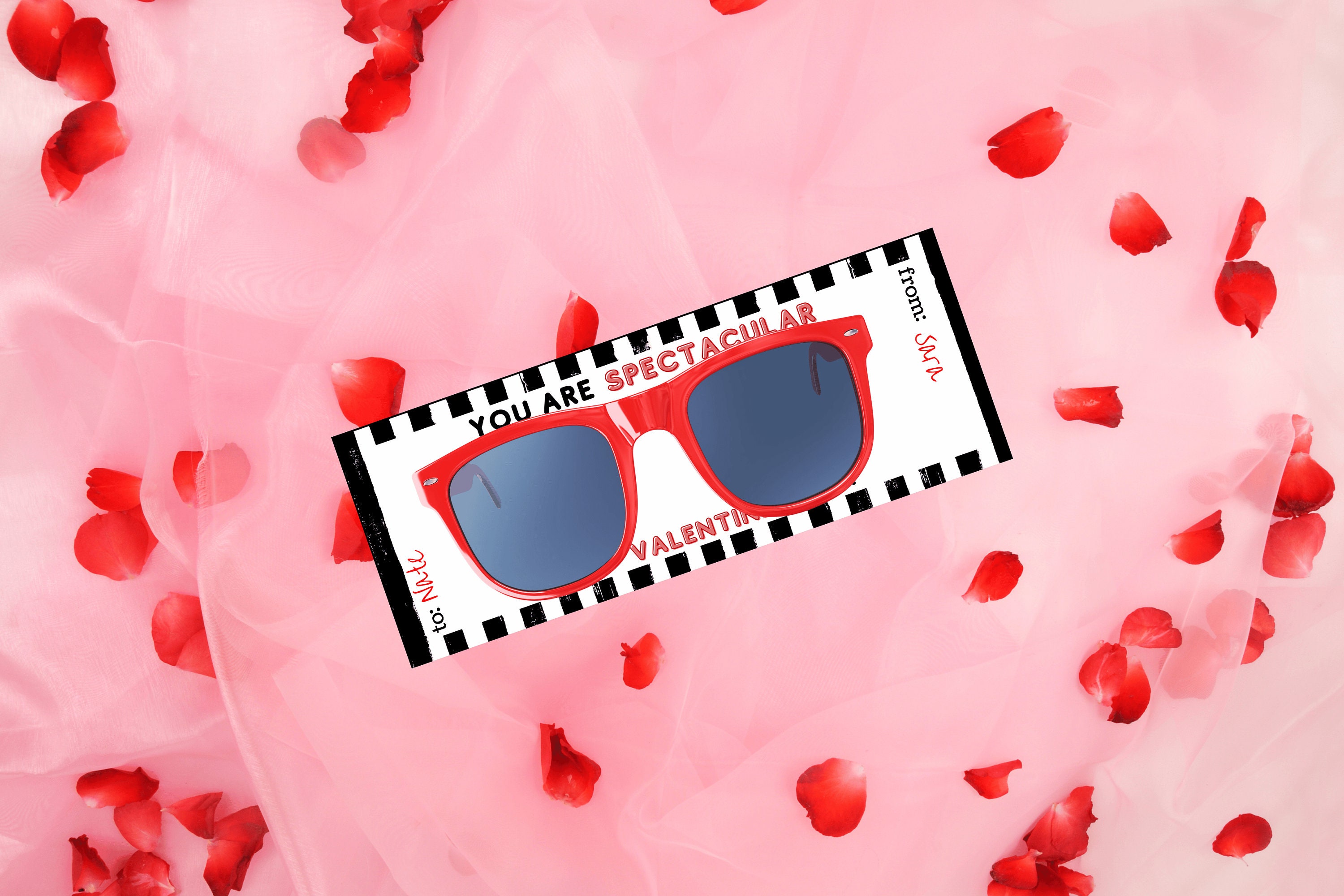Printable Glasses Valentine Cards Glasses Themed Valentines Classroom ...