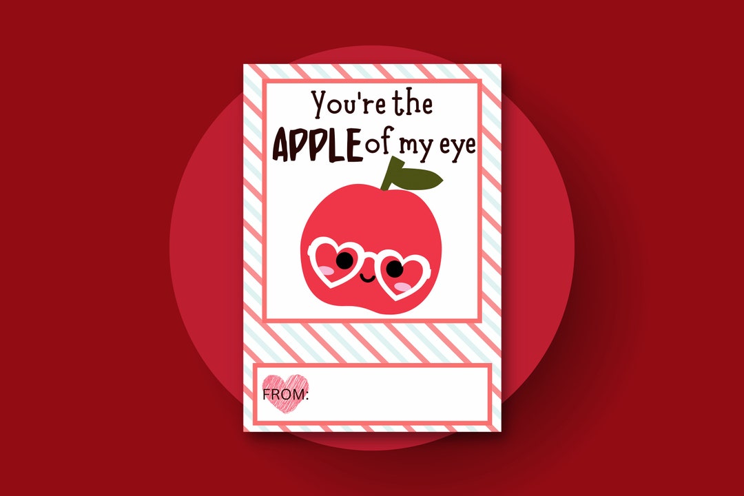 Fruit Printable Valentine Cards / Kids Valentine's Cards / Fruit ...