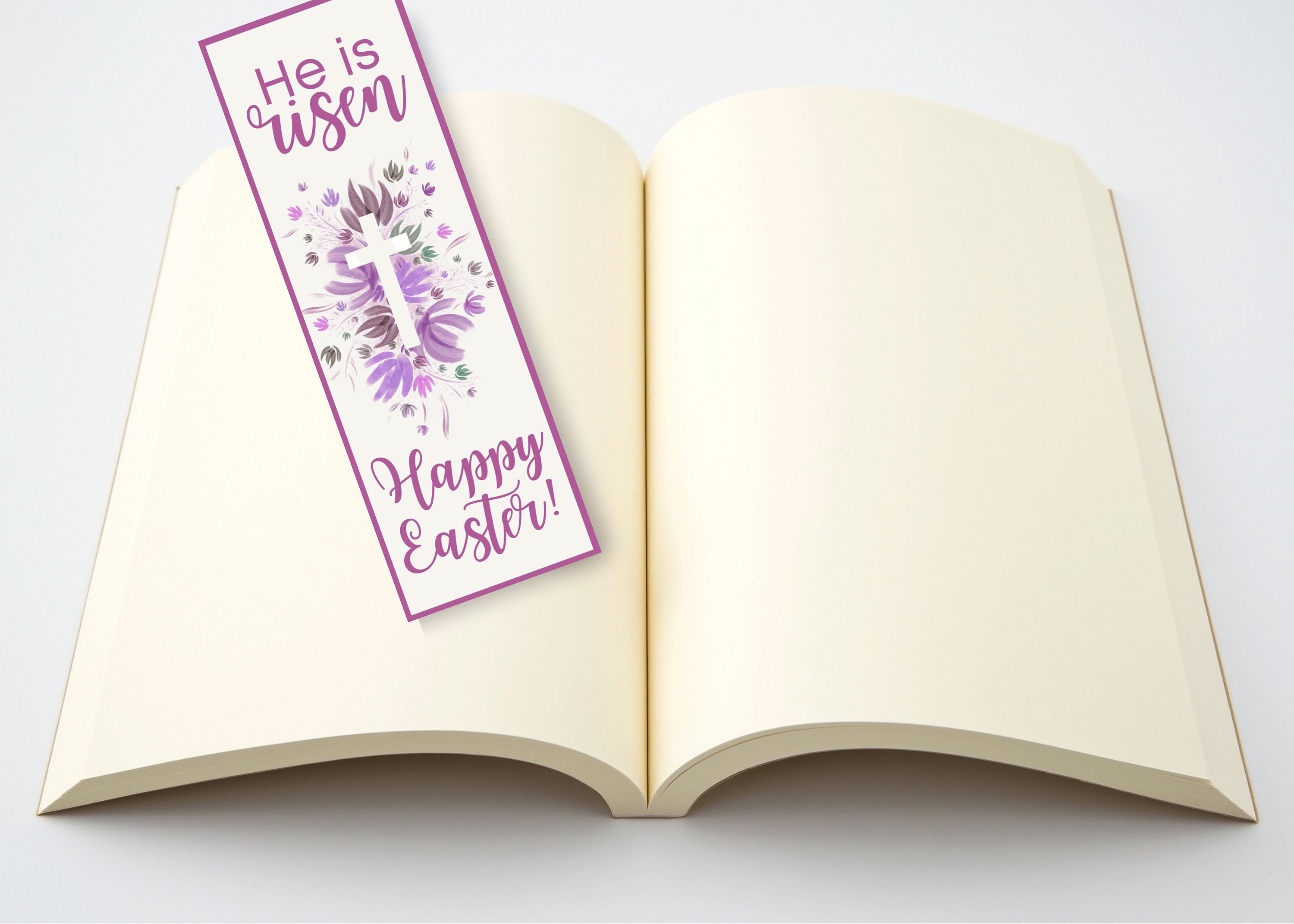 Printable Easter Bookmarks, He is Risen Easter Gift, Religious Easter ...