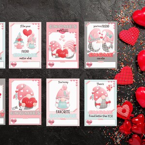 Printable Gnome Themed Valentine's Day Cards | Set of Eight Cards ...