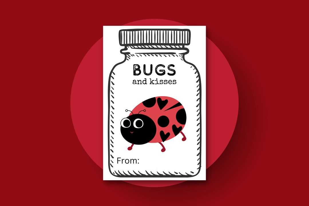 Printable Bug Valentine's Day Cards | Kids Valentines | Valentine Cards ...