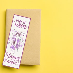 Printable Easter Bookmarks, He is Risen Easter Gift, Religious Easter ...