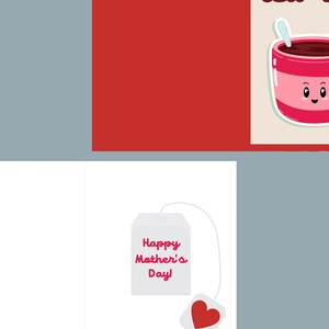 Printable Mother's Day Card, Foldable Card for Mom, Tea-riffic Card ...