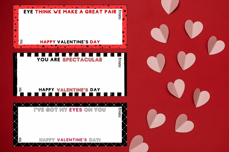 Printable Glasses Valentine Cards | Glasses Themed Valentines ...