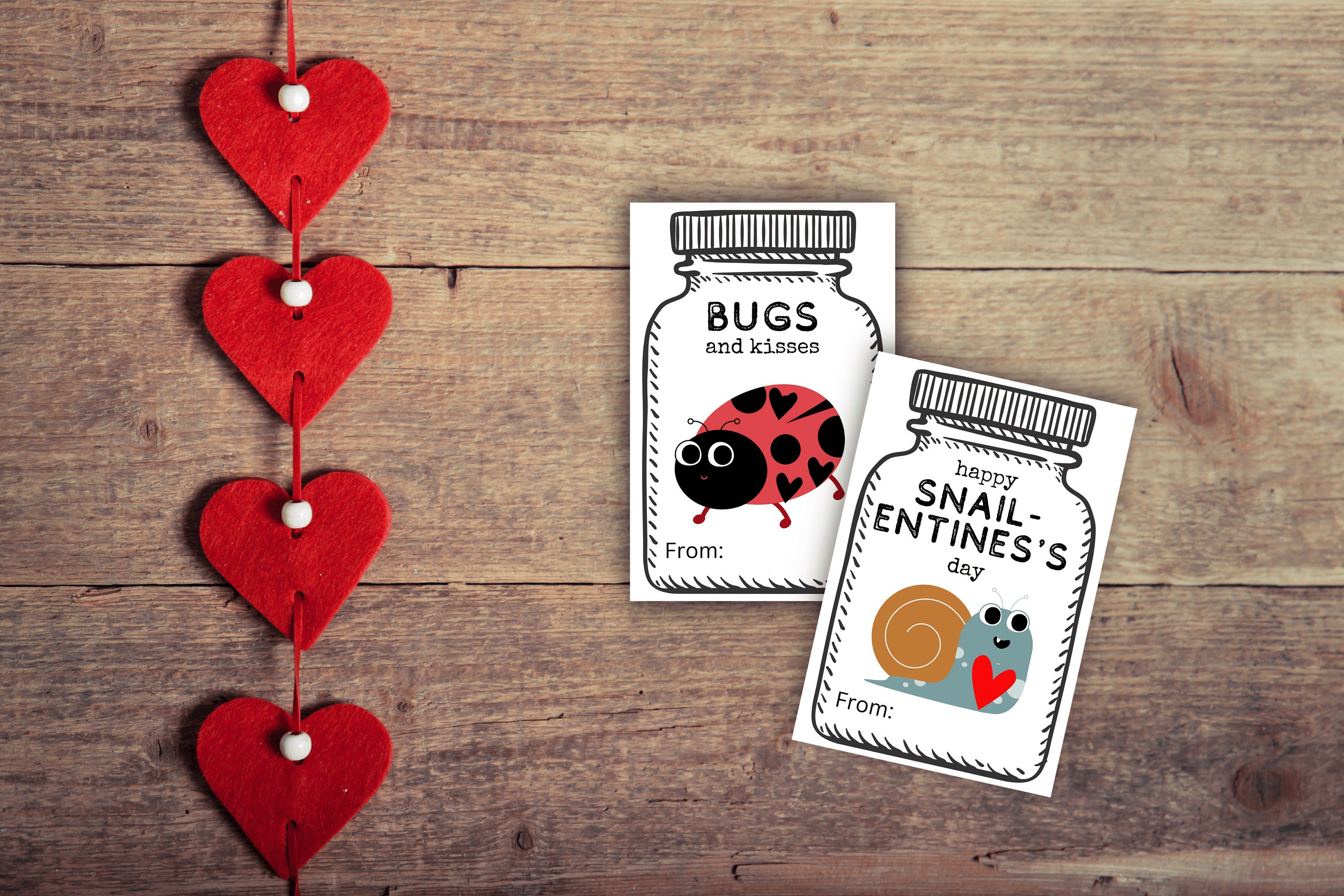 Printable Bug Valentine's Day Cards | Kids Valentines | Valentine Cards ...