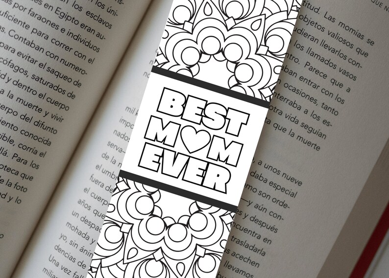 Printable Coloring Bookmarks for Mother's Day, DIY Mother's Day Gift ...