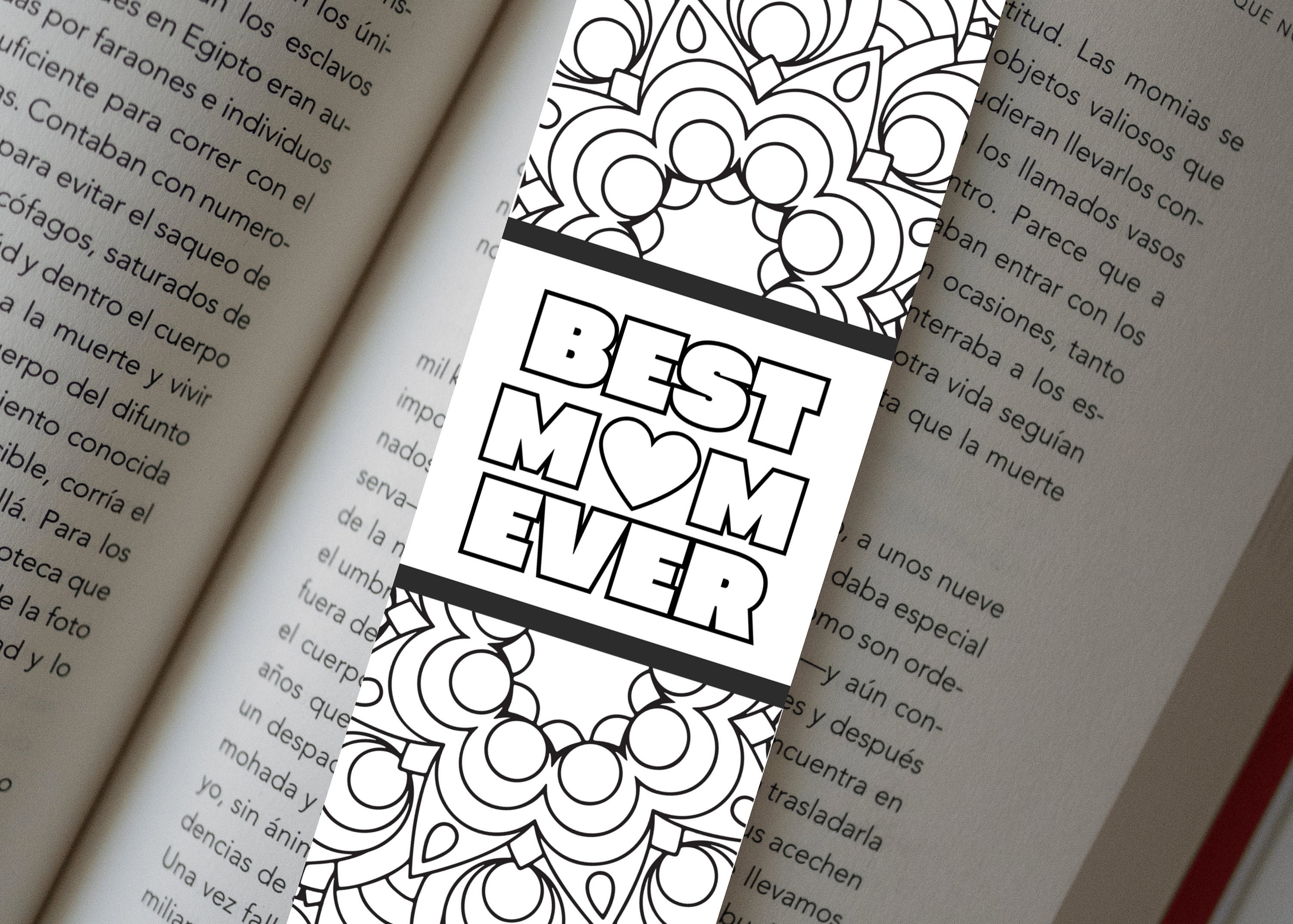 Printable Coloring Bookmarks for Mother's Day, DIY Mother's Day Gift ...