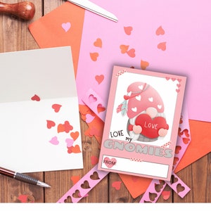 Printable Gnome Themed Valentine's Day Cards | Set of Eight Cards ...