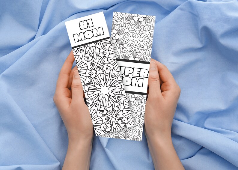 Printable Coloring Bookmarks for Mother's Day, DIY Mother's Day Gift ...