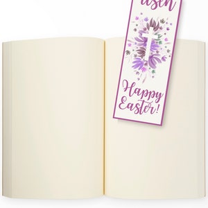 Printable Easter Bookmarks, He is Risen Easter Gift, Religious Easter ...