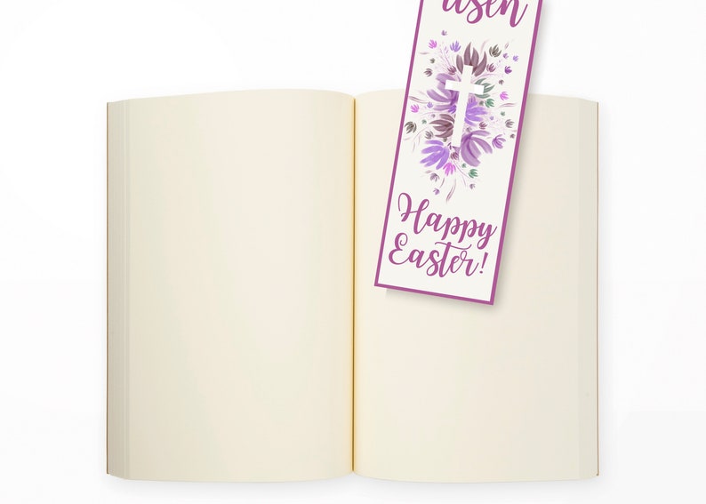 Printable Easter Bookmarks, He is Risen Easter Gift, Religious Easter ...