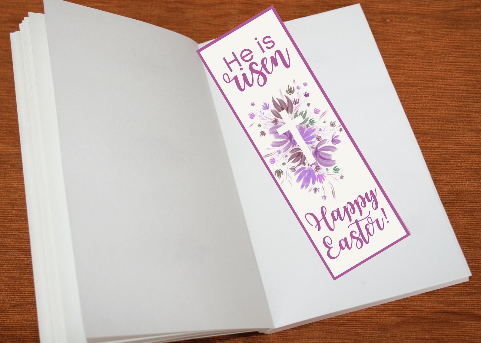 Printable Easter Bookmarks, He is Risen Easter Gift, Religious Easter ...