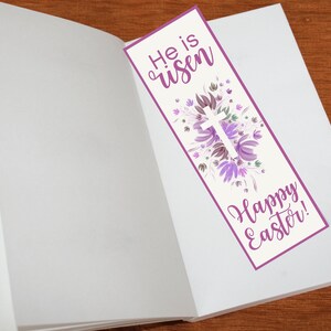 Printable Easter Bookmarks, He is Risen Easter Gift, Religious Easter ...