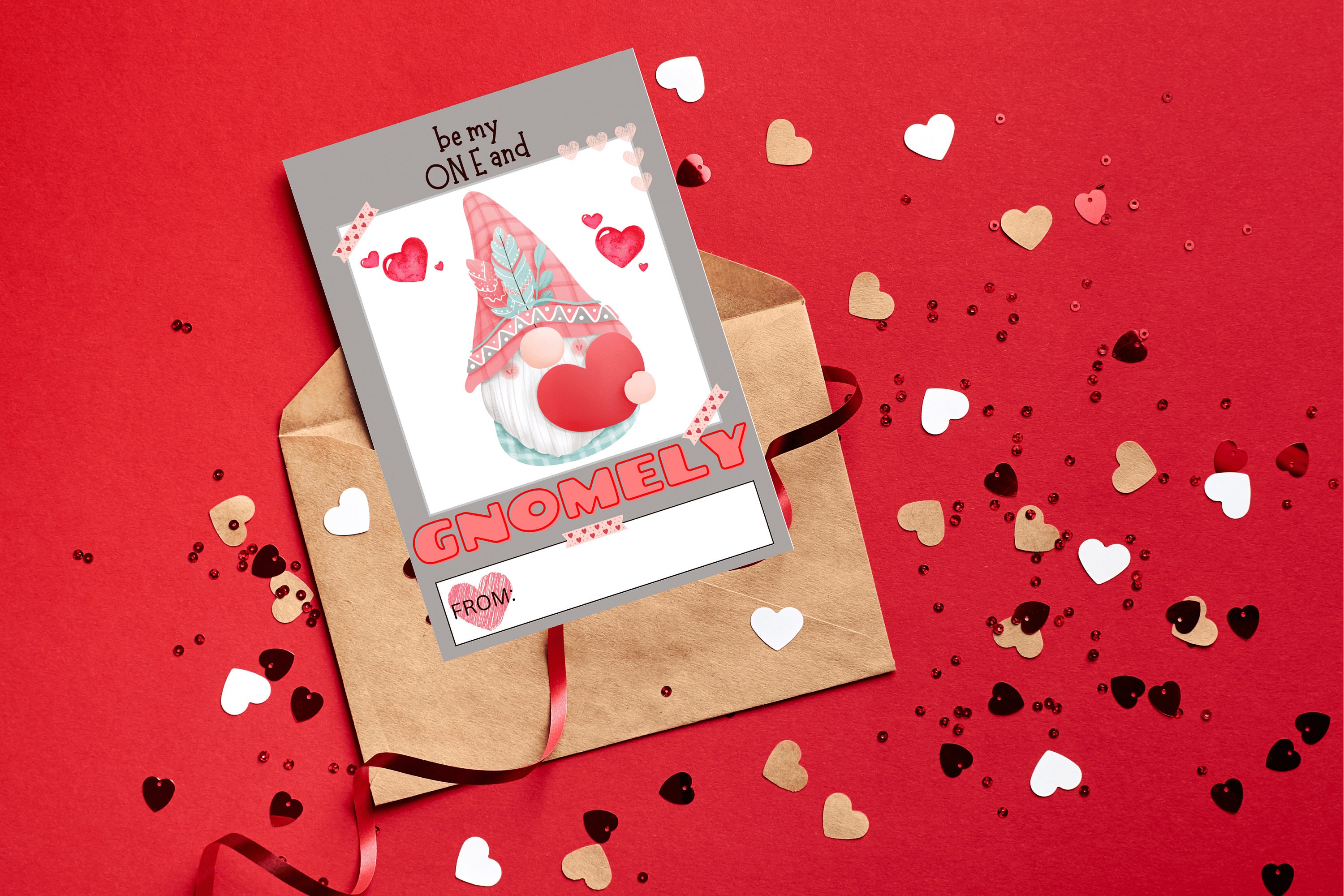 Printable Gnome Themed Valentine's Day Cards | Set of Eight Cards ...
