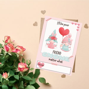 Printable Gnome Themed Valentine's Day Cards | Set of Eight Cards ...