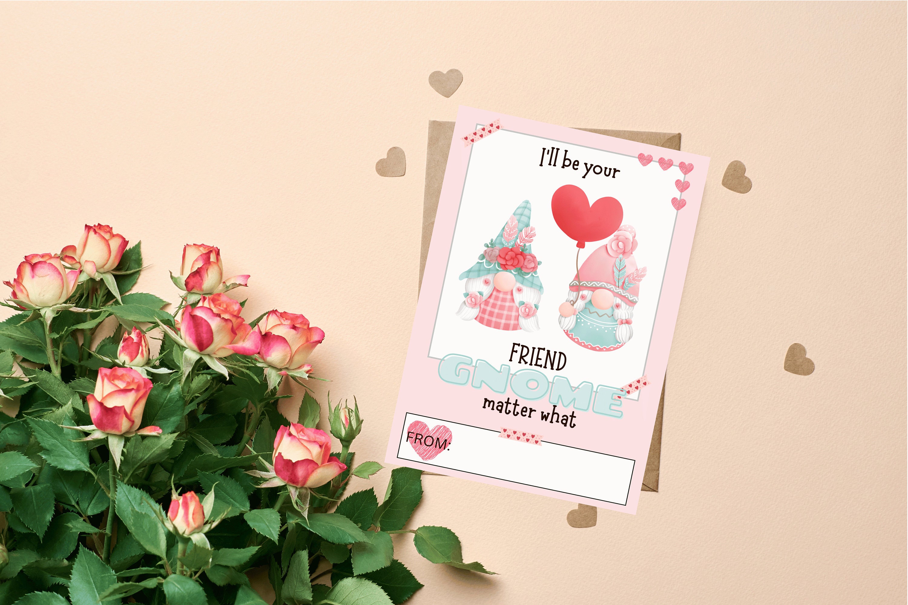 Printable Gnome Themed Valentine's Day Cards | Set of Eight Cards ...