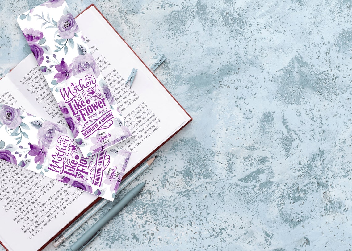 Printable Bookmarks for Mother's Day, Floral Bookmarks for Mom ...