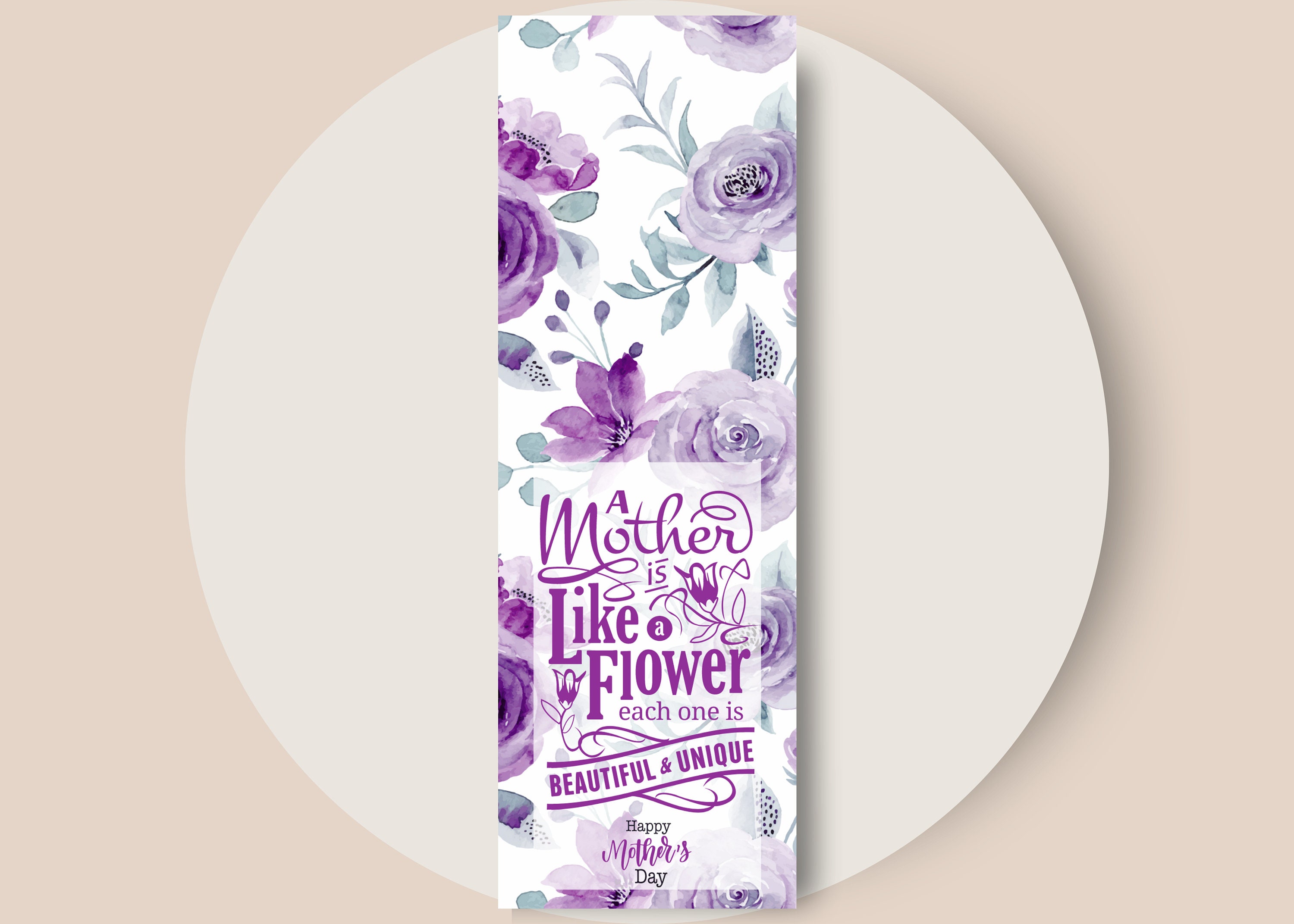 Printable Bookmarks for Mother's Day, Floral Bookmarks for Mom ...