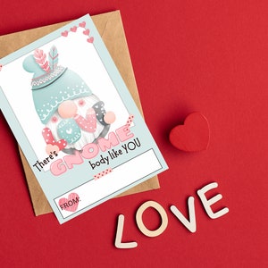 Printable Gnome Themed Valentine's Day Cards | Set of Eight Cards ...