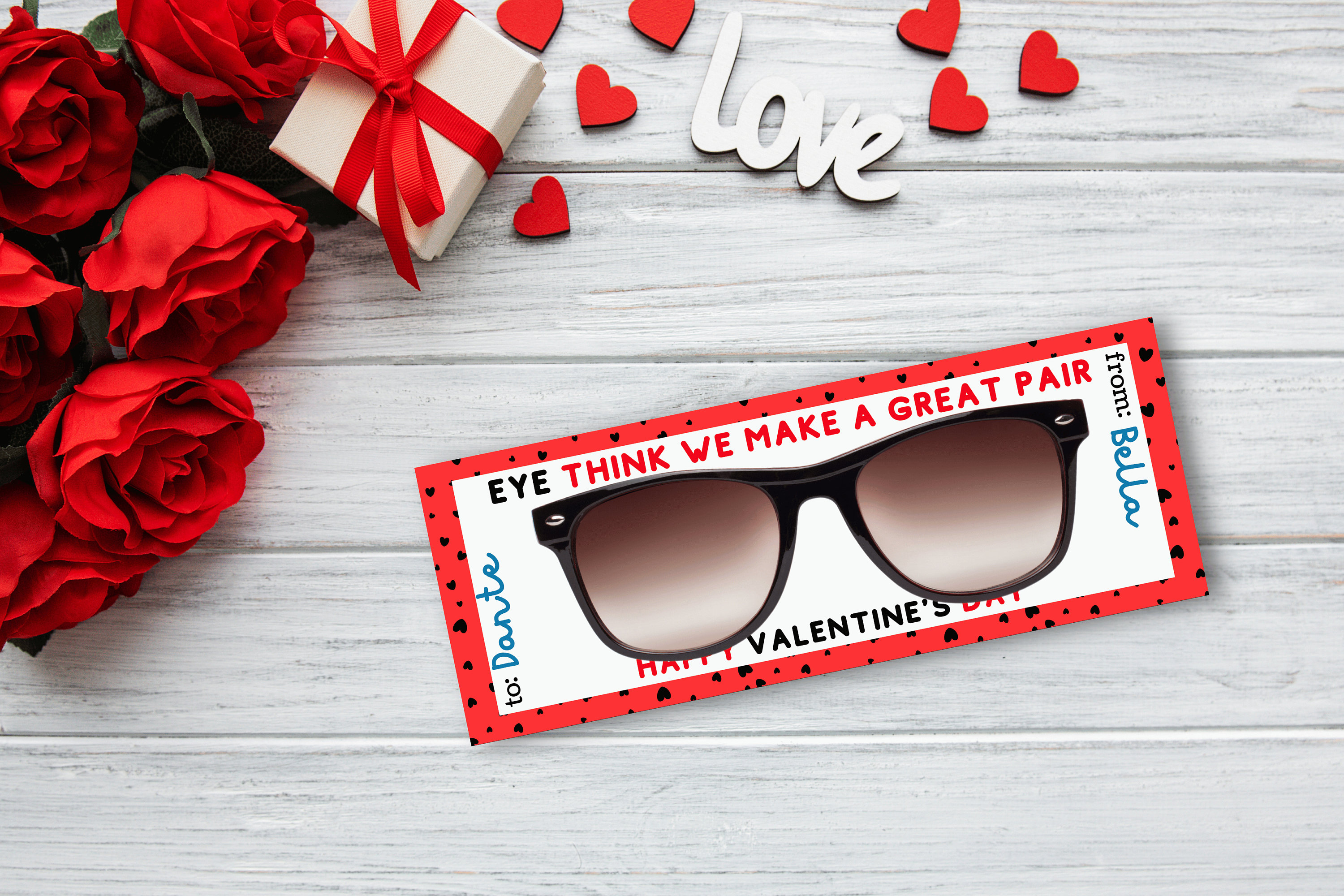 Printable Glasses Valentine Cards | Glasses Themed Valentines ...