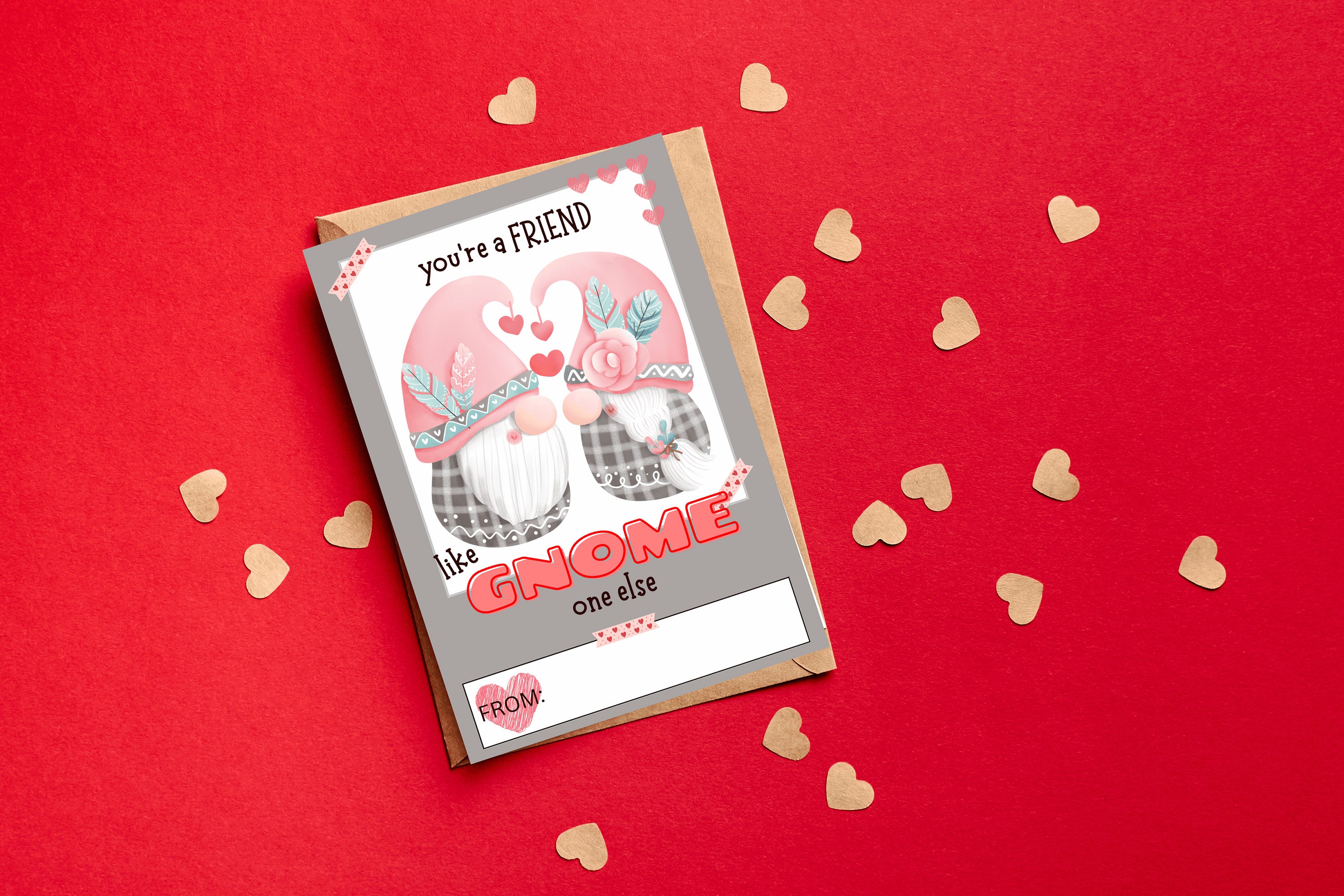 Printable Gnome Themed Valentine's Day Cards | Set of Eight Cards ...