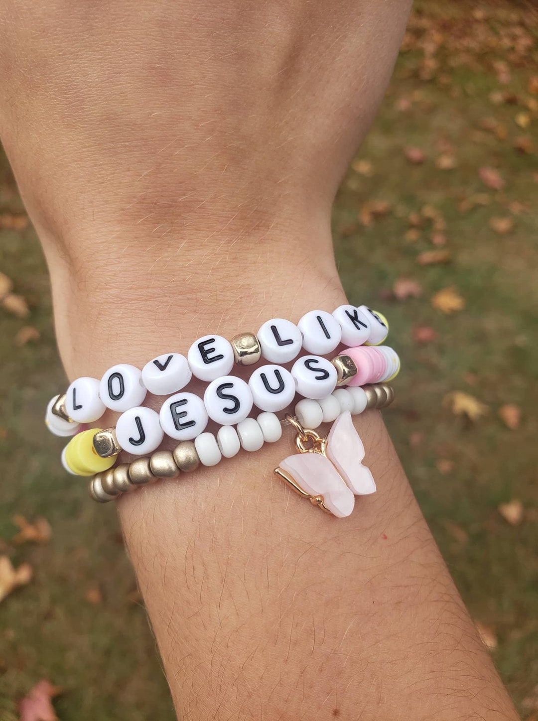 Love Like Jesus Bracelet Set/ Christian Bracelet Set/jesus Bracelet Set ...