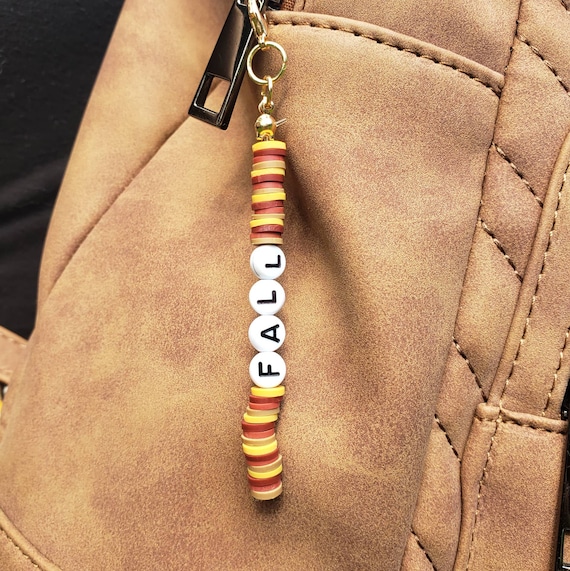 Custom Fall Beaded Keychains/ Clay Bead Keychains/fall - Etsy