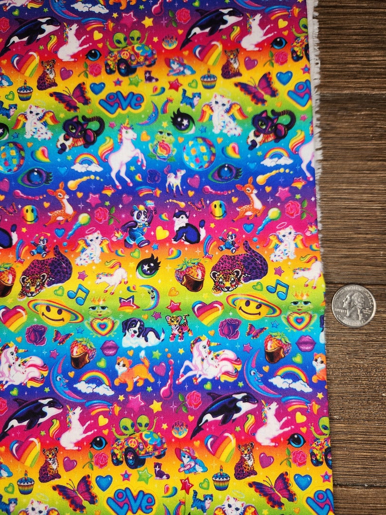 Lisa Frank Rainbow Fabric, Half Yard - Etsy