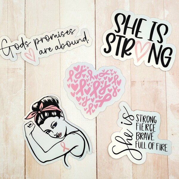 Breast Cancer Awareness Stickers - Etsy