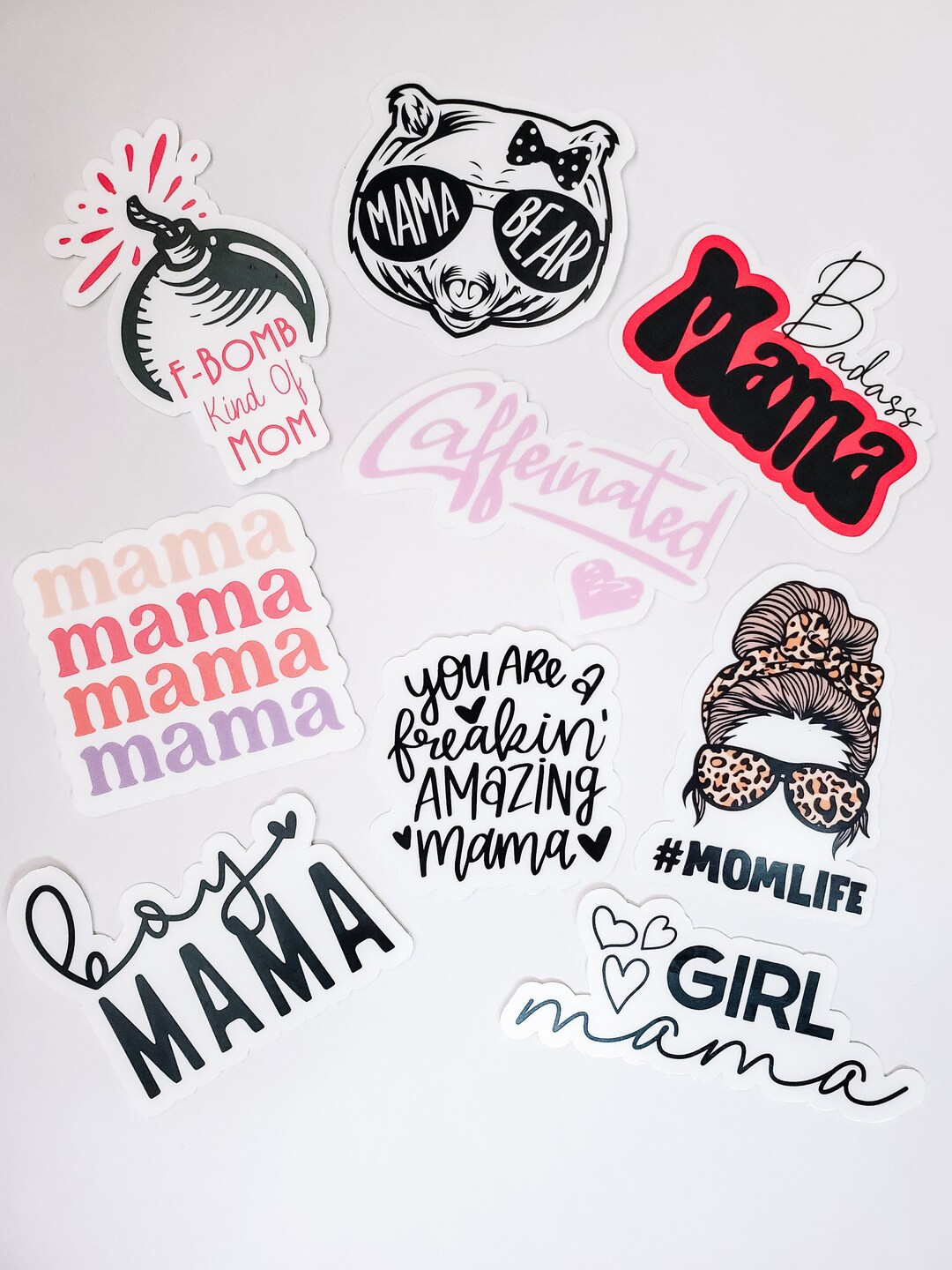 Mama Sticker Collection, Mothers Day Stickers, Mom Sticker Bundle ...