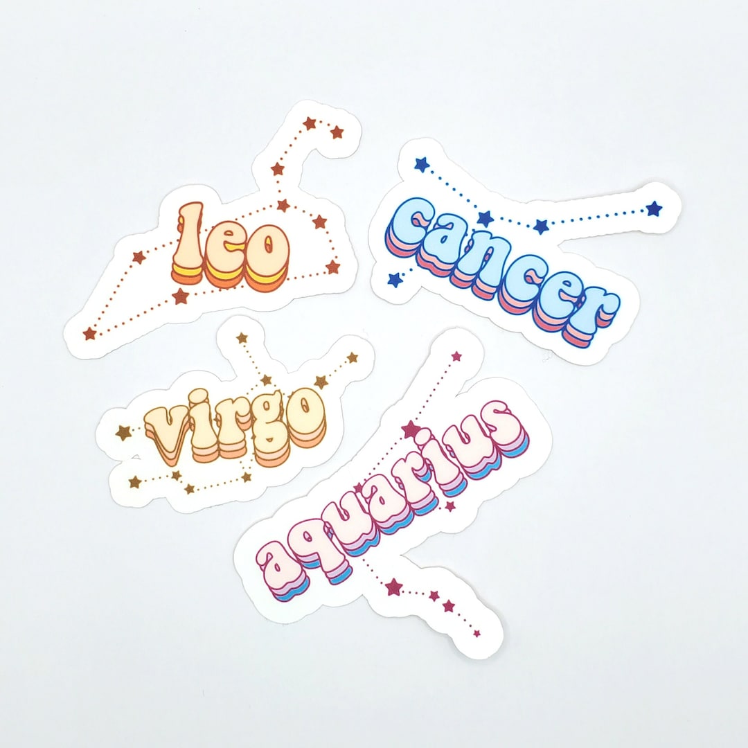Zodiac Stickers, Zodiac Sign Sticker, Constellation Stickers, Star ...
