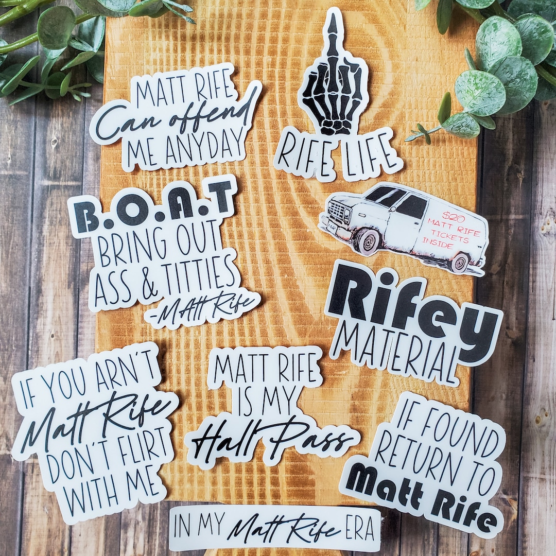 Matt Rife Inspired Stickers, Comedian Stickers, Hall Pass, Rifey ...
